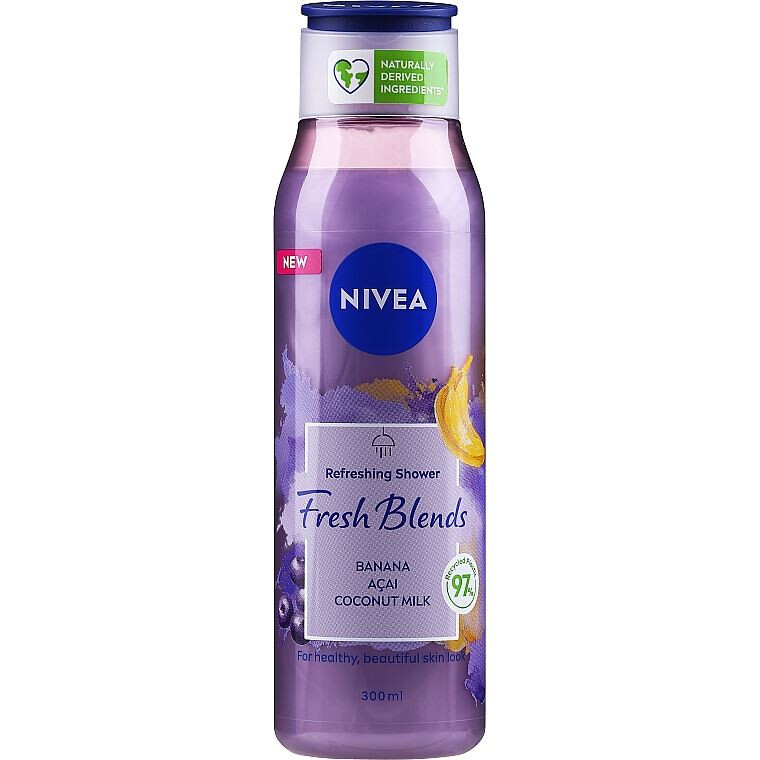 Nivea Fresh Blends Banán, Acai, Kókusztej Tusfürdő | Krémmánia
