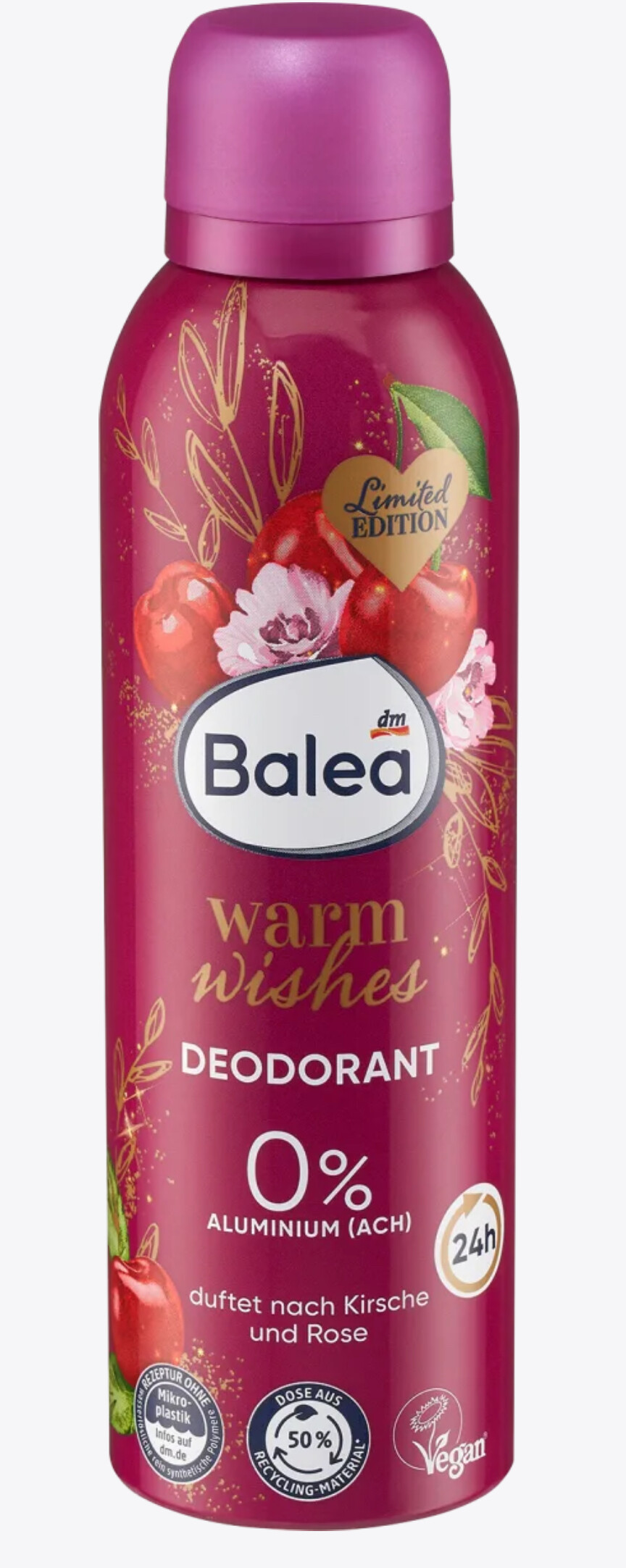 Balea Deo Spray Warm Wishes, Cseresznye és Rózsa Illattal | Krémmánia