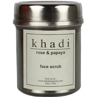 Khadi Rose & Papaya Herbal Face Scrub | KremMania