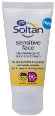 Soltan Sensitive Face Hypoallergenic Suncare Cream SPF50+ | KremMania