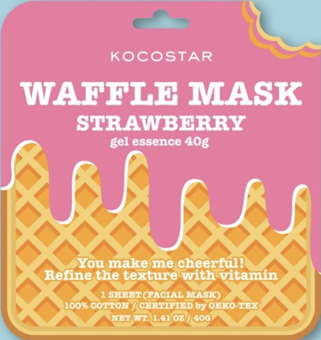 Kocostar Waffle Mask Strawberry / Waffle Fátyolmaszk | KremMania