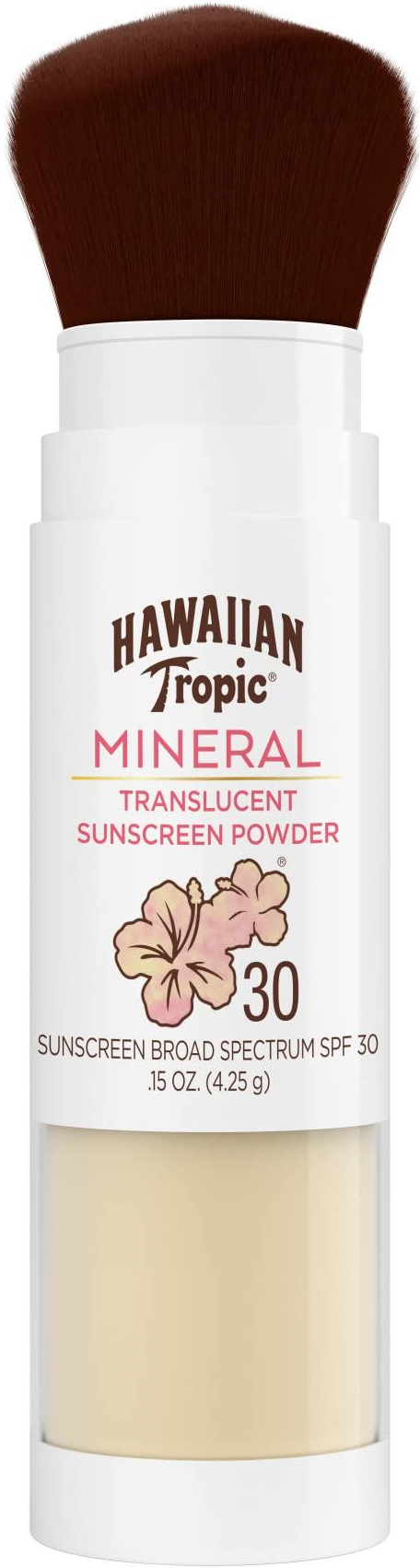Hawaiian Tropic Mineral Translucent Sunscreen Powder Brush SPF30 ...