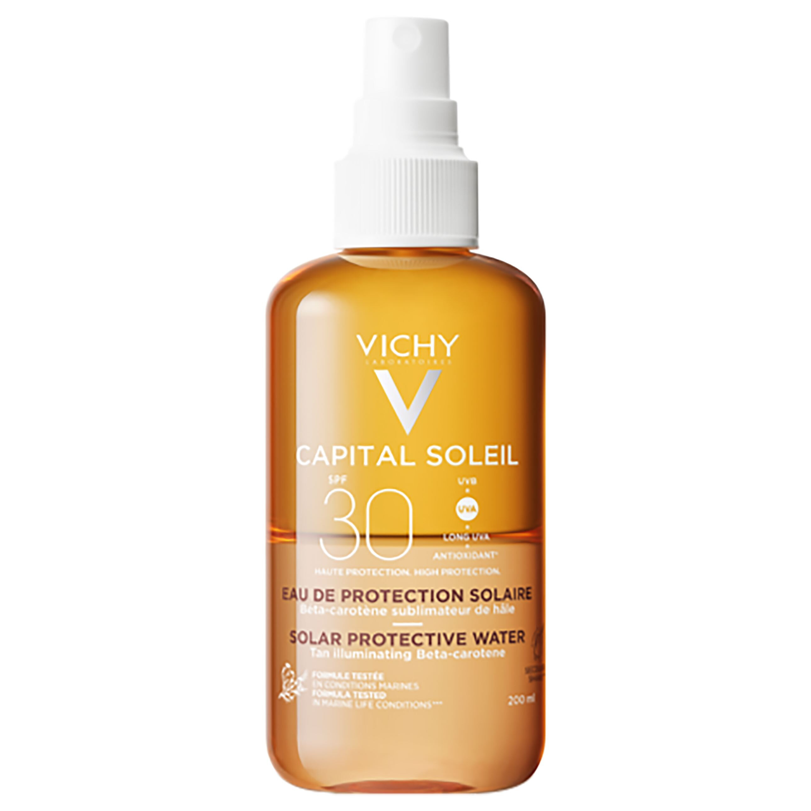 Vichy Capital Soleil Ultra Könnyű Napvédő Spray Béta Karotinnal Spf30