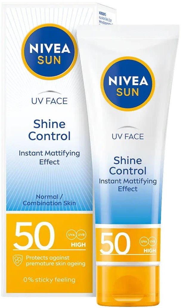 Nivea Sun Shine Control Mattító hatású Fényvédő Arcra FF50 | Krémmánia